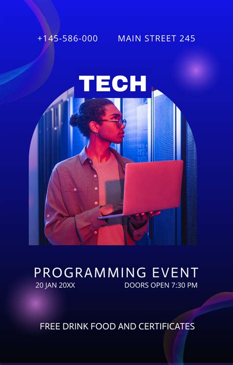 programming event announcement with free certificates online invitation