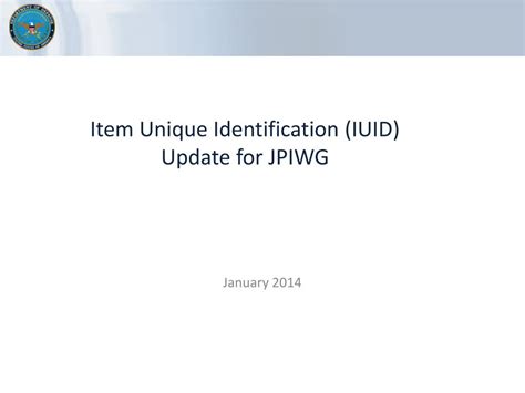 Ppt Item Unique Identification Iuid Update For Jpiwg Powerpoint Presentation Id 1637474