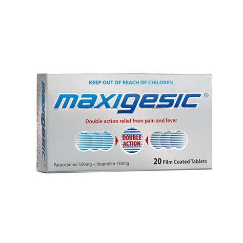 Health Shop Maxigesic 500mg150mg Tab 20s