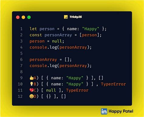 Happy Patel On Linkedin Trickyjs Javascript Community Interview Content Trickyjs