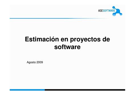 Estimación En Proyectos De Software Ingenierías Materia Y Más Udocz