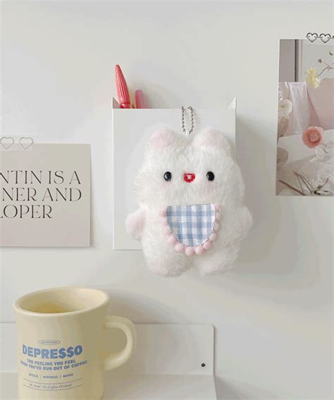 [h 묶음구매할인] 에이프런 토끼 키링 가방 열쇠 고리 파우치 친구 우정 선물 에이블리