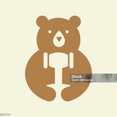 초기 곰 법칙 로고 부정적인 공간 벡터 템플릿 곰 보유 법 기호 겨울에 대한 스톡 벡터 아트 및 기타 이미지 겨울 곰 귀여운 Istock