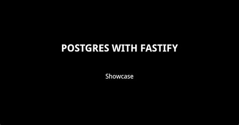 using postgres with fastify in nx nx
