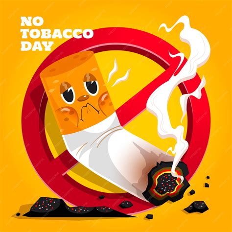 담배를 피우지 않는 날 그림 무료 벡터