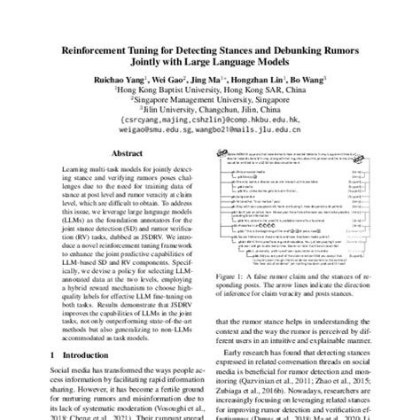 Reinforcement Tuning For Detecting Stances And Debunking Rumors Jointly With Large Language