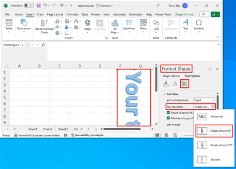 在microsoft Excel中旋转文本的8种方法 Infoxiao