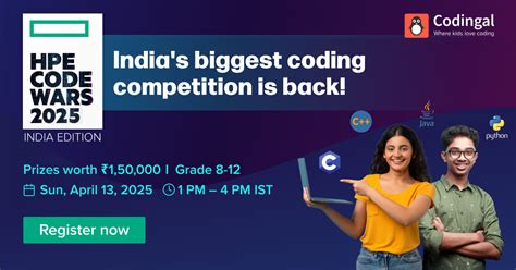 Hpe Codewars 2025 Online Coding Competition For Grades 812 Codingal