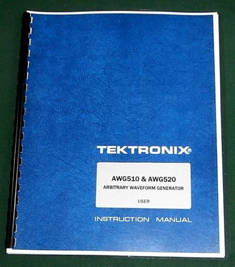 Tektronix Awg510 Awg520 User Manual Comb Bound And Protective Plastic Covers Ebay