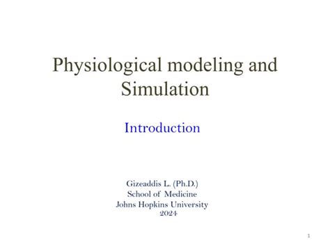 1 Introductionphysiological Modelingpdf