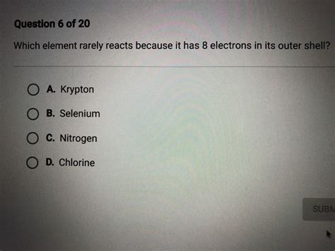 Answered Which Element Rarely Reacts Because It Bartleby