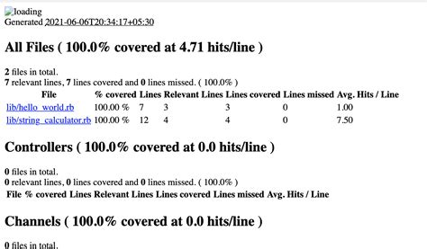 Ruby Simplecov Not Generating Reports In Gitlab In Proper Format Stack Overflow