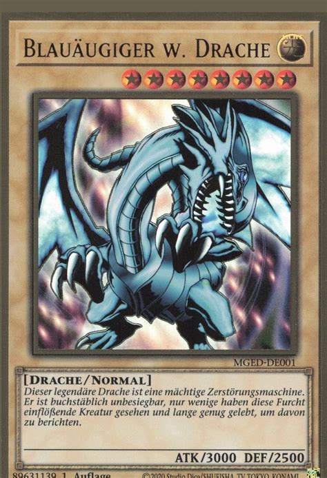 Recollectibles Sammelkarte Yugioh Karte Blauäugiger W Drache Deutsch