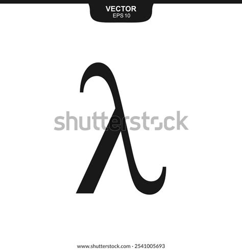 Lambda Lowercase Symbol Third Letter Greek Stock Vector Royalty Free