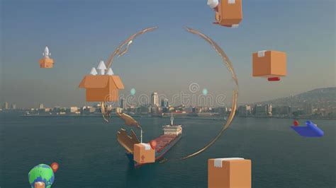 Logistics And Technology Concept Iot Internet Of Things Communication Network Stock Video