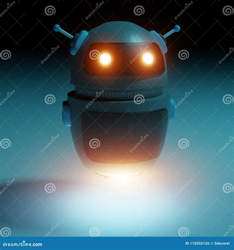 Futuristic Digital Chatbot 3d Rendering Stock Illustration