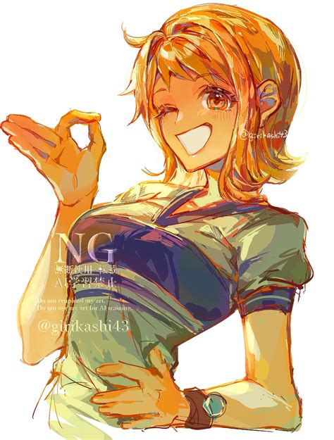 Nami One Piece Drawn By Girikashi43 Danbooru