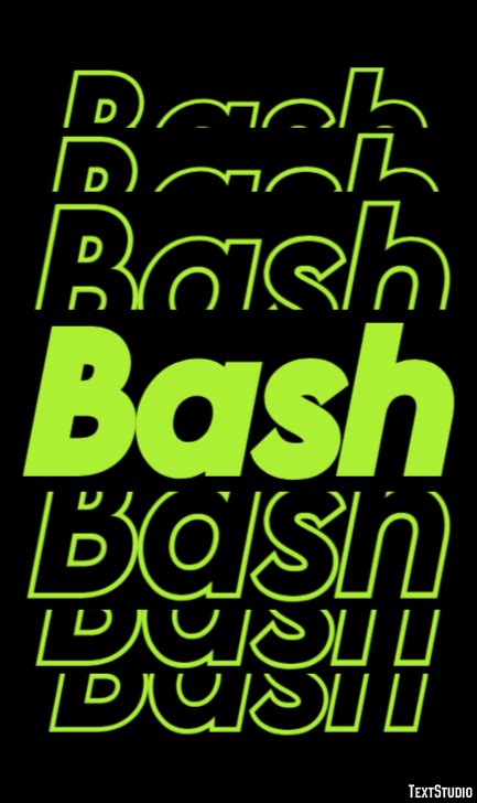 Bash Text Effect And Logo Design Name