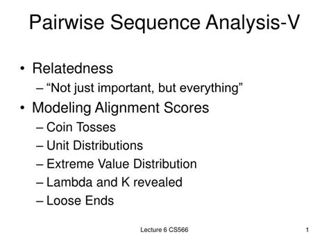 PPT Pairwise Sequence Analysis V PowerPoint Presentation Free Download ID 3297543