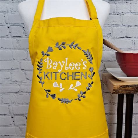 Embroidered Aprons Etsy