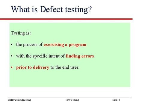 Software Engineering Software Testing Software Engineering Sw Testing