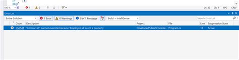 C Error Cs0544 Property Override Cannot Override Because Non Property Is Not A Property