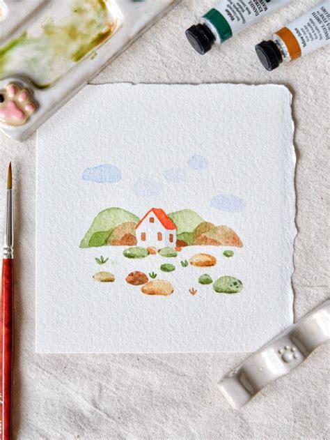 Cute Watercolor Illustration In 2025 Watercolor Art Lessons