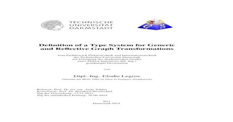 Pdf Definition Of A Type System For Generic And Reflective Graph Transformations Dokumentips
