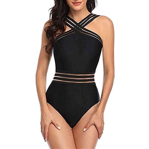 Traje De Baño Para Mujer Ropa De Playa De Una Piezanegro M Nituyy