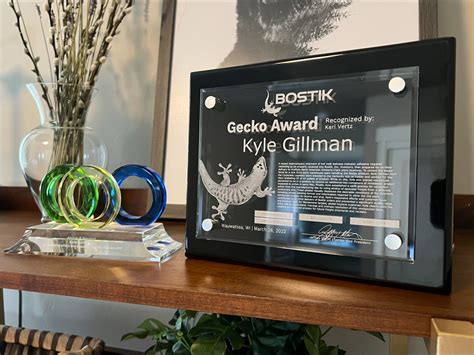 Added Another One To The Shelf I Recently Received The Gecko Award