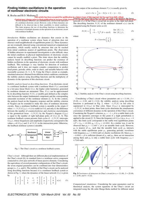Pdf Finding Hidden Oscillations In The Operation Of Nonlinear Electronic Circuits