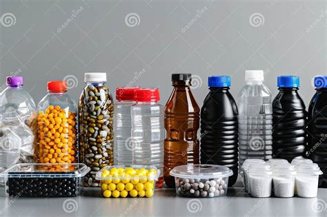 Assorted Plastic Packaging Products Featuring Bottles Containers And