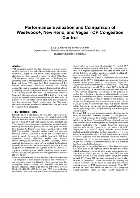 Pdf Performance Evaluation And Comparison Of Westwood New Reno And