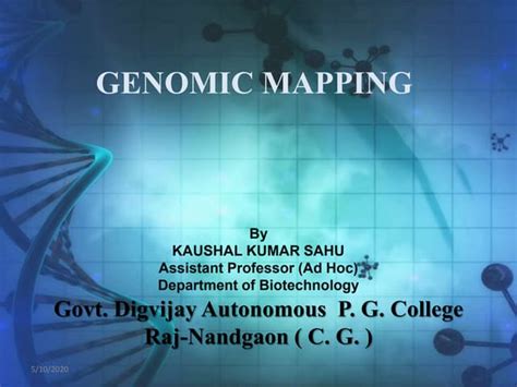 Genomic Mapping Concept By Kk Sahu Pptx