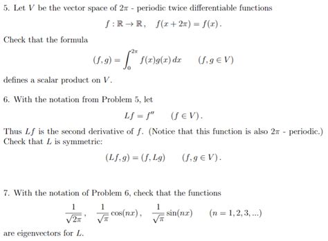 solved 5 let v be the vector space of 2 periodic twice