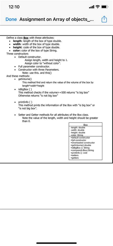 Solved 1210 Ul Done Assignment On Array Of Objects