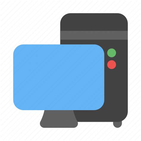 Computer Pc Screen Monitor Cpu Icon Download On Iconfinder