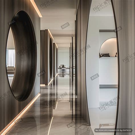 Ai创作图酒店简约抽象 轻奢长廊 酒店设计灵感 酒店客房通道 高端艺术酒店 酒店走廊设计 酒店室内设计灵感 酒店过道高清图 酒店设计趋势 酒店过道设计 精品酒店设计 高级酒店过道 镜面过道