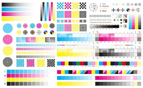 Set Of Cmyk Offset Vector Registration Marks Cross Polygraphy Stock