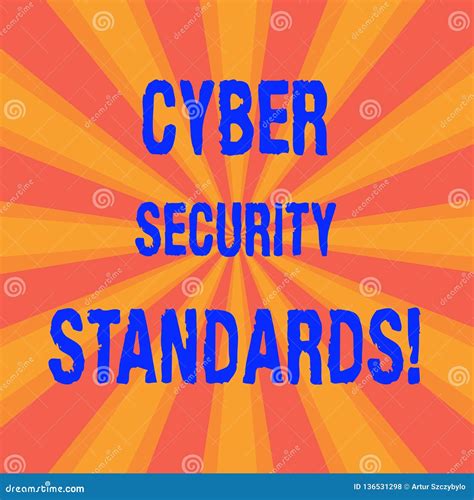 Handwriting Text Cyber Security Standards Concept Meaning Rules For