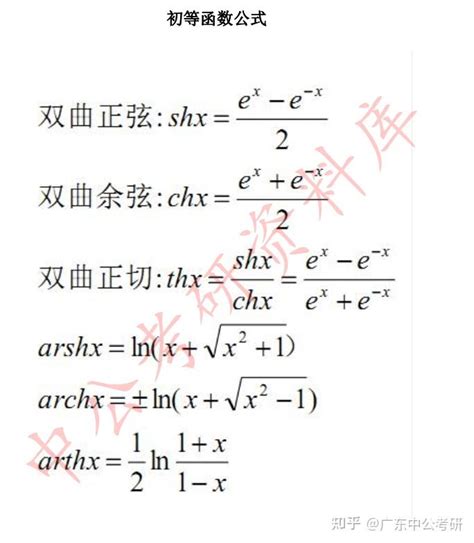 【数学公式】考研数学冲刺备考：常用公式大盘点（含pde文档） 知乎