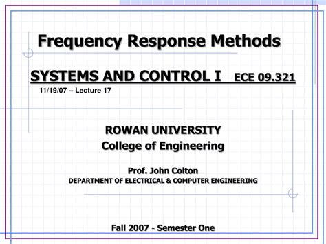 Ppt Frequency Response Methods Powerpoint Presentation Free Download