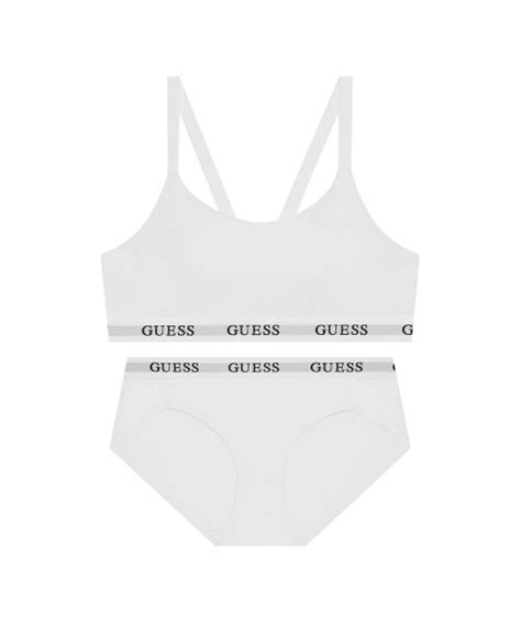 게스언더웨어 데일리 화이트 브라탑 팬티 세트 위시버킷