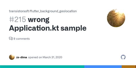 Wrong Applicationkt Sample · Issue 215 · Transistorsoftflutterbackgroundgeolocation · Github