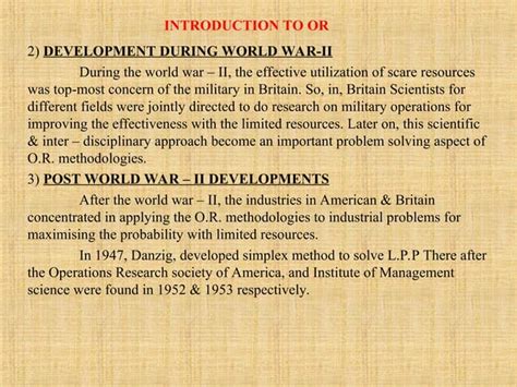 Unit 1 Introduction To Operations Researchppt