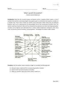 Weather Station Model Lab Earth Science Worksheet