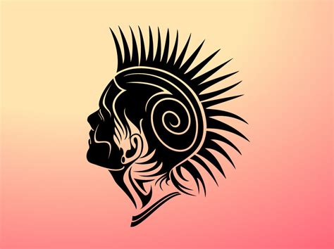 Mohawk Girl Vector Design Vector Art And Graphics Mohawk Girl Vector Design Vector Art And Graphics