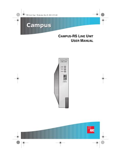 Adc Campus Rs Destop Unit User Manual