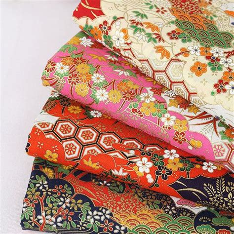 110cm 43 Inch Width Japanese Style Patterns Cotton Fabric Half Yard Asian Home Decor