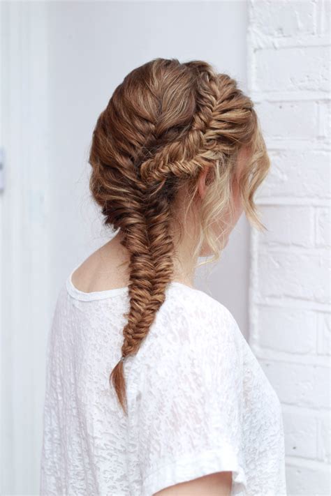 Fishtail Braid Updo Wedding